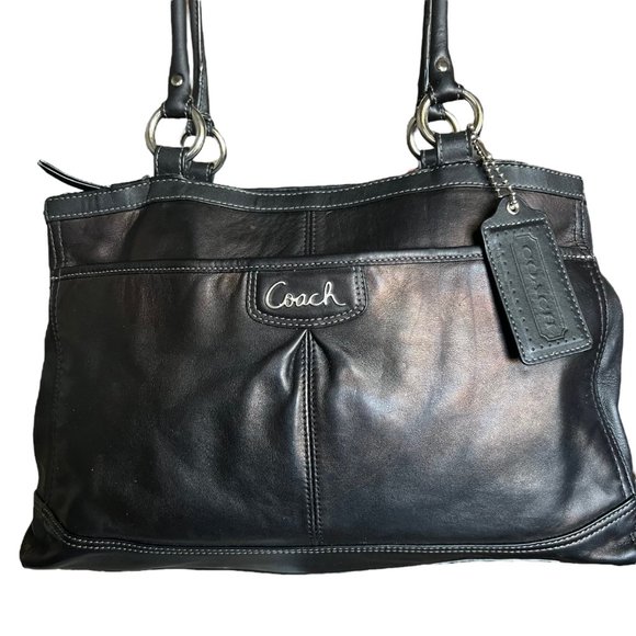 Coach | Bags | Coach Park Smooth Leather Carryall Tote Bag Purse 9728 ...